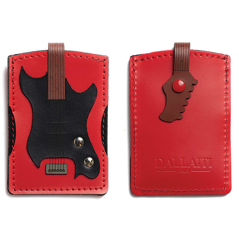 Electric Guitar Leather Credit Card Case. Made by craftsmen | Reverb