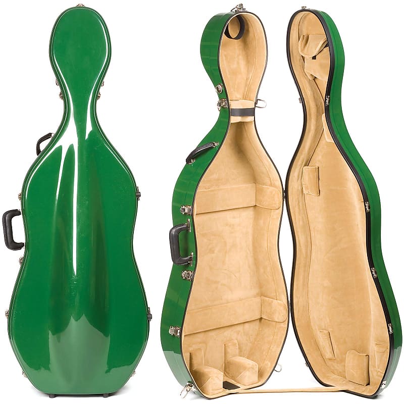 Bobelock Bobelock 2002 Slim Green Fiberglass 4/4 Cello Case | Reverb