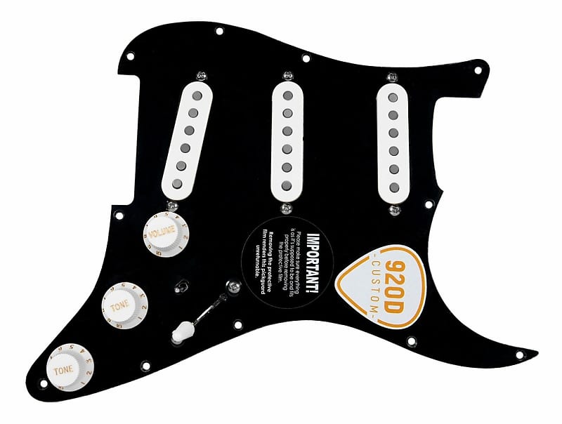 920D Custom Fiesta DG Pickups BLACK/WHITE Loaded Pickguard | Reverb