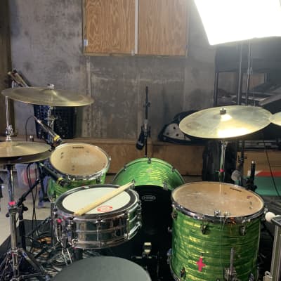OCDP 5pc Venice Series Drum Set - Tiger Stripe Green | Reverb
