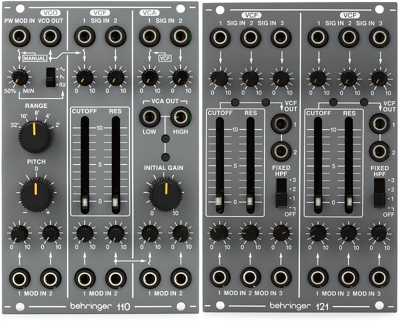 Behringer 110 VCO/VCF/VCA Eurorack Module Bundle with | Reverb