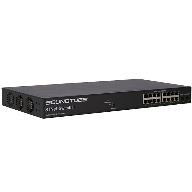 Soundtube STNet-Switch II - 16-Port PoE Dante Switch 2023 | Reverb