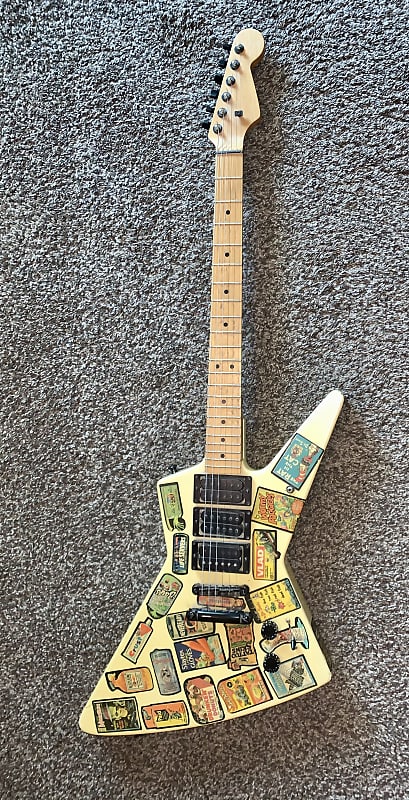 Vintage Warmoth Custom made explorer electric Guitar made in | Reverb