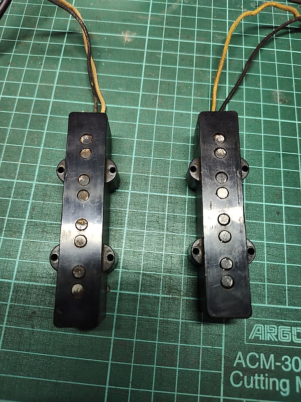 Fender jazz bass pickup set Original 1966 - Black | Reverb