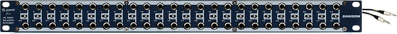Samson S-Patch Plus 48-point Balanced Patchbay Bundle with | Reverb