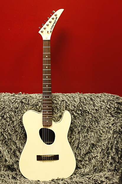 1987 Kramer Ferrington USA KFT-2 vintage white tele acoustic | Reverb