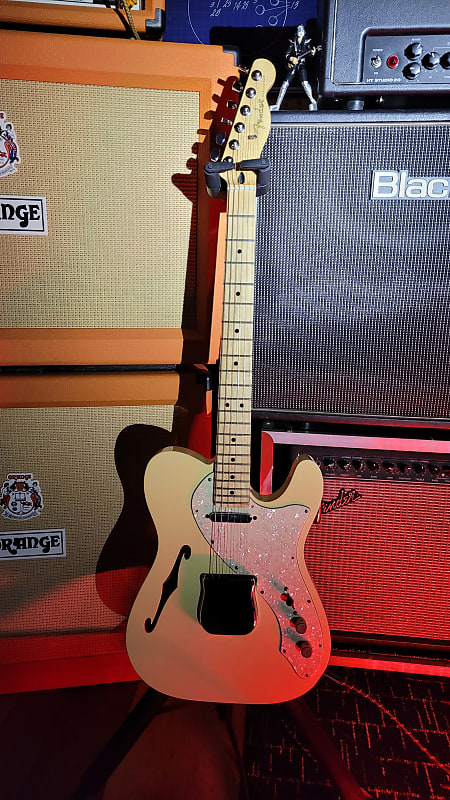 Custom Fender Thinline "Partscaster" 2022 Nitro Vintage White | Reverb