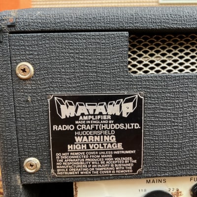 Vintage 1970s Matamp Orange Slave Unit SL120 EL34 Valve | Reverb