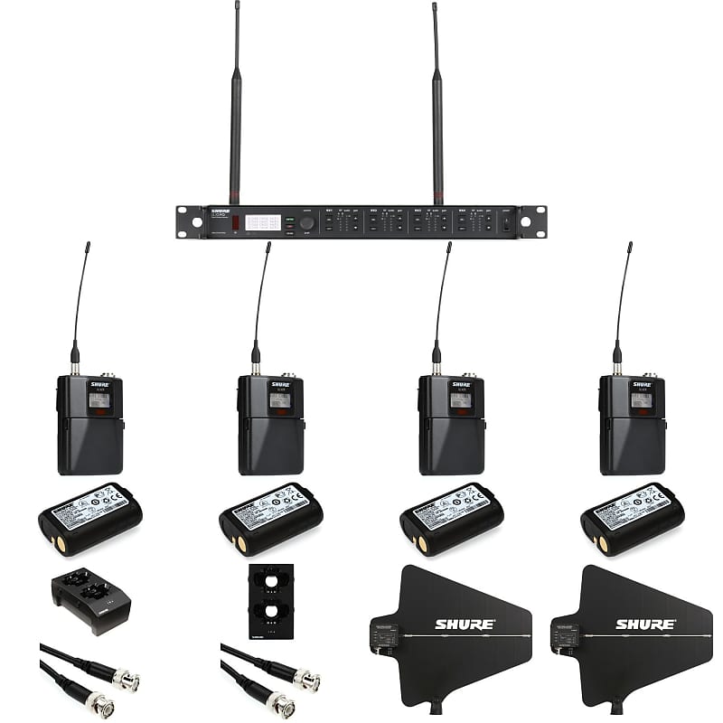 Shure ULXD4Q 4-Channel Bodypack Wireless Bundle - J50A Band | Reverb