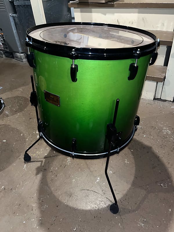 Pearl Masters MMX 18" Floor Tom Emerald Fade Early 2000's - | Reverb