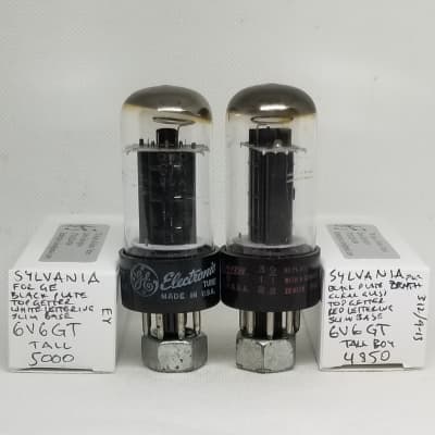 Sylvania 6V6GT Tubes, Matched Pair, NOS Testing, Matched | Reverb