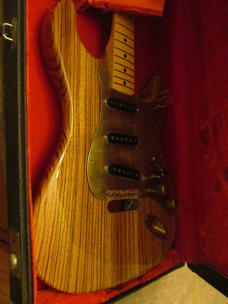 boogie bodies zebrawood strat 80s zebrawood/brown | Reverb