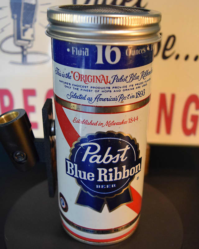 Lo Fi Beer Can Microphone - Tallboy PBR Pabst Blue Ribbon | Reverb