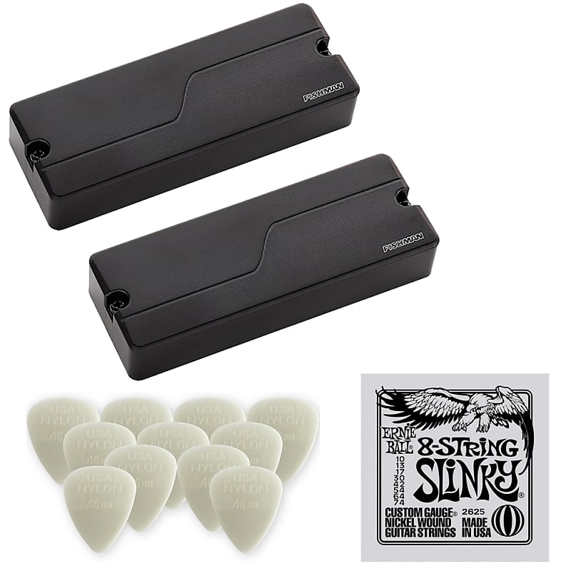 Fishman Fluence 8-String Modern Humbucker Pickup Set Black w/ | Reverb