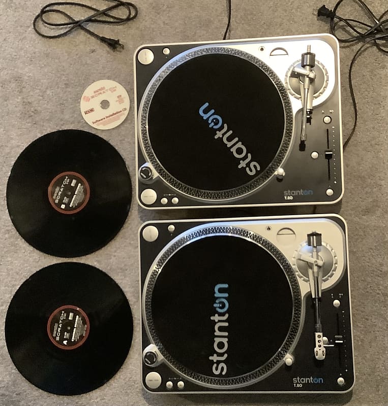 full DJ live setup - (2) Stanton T-80 turntables - Serrato | Reverb