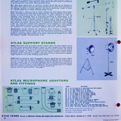 Vintage 1960's Atlas AD10 microphone stand adapter for Altec | Reverb