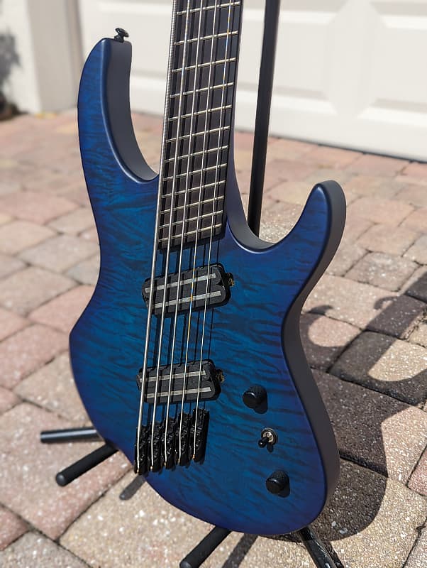 Brice 5 string multiscale 34"-37" - Blue | Reverb