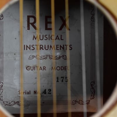 Rex Acoustic Guitar 1960's | Reverb