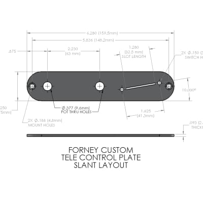 Forney Custom Tele control plate with slanted pickup switch | Reverb
