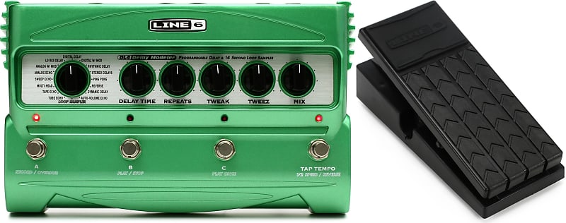 Line 6 DL4 Delay Modeler Pedal Bundle with Line 6 EX-1 | Reverb