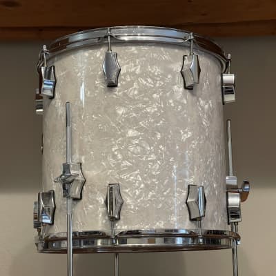 Fibes Austin Crystalite 18/12/14 Bop White Marine Pearl Over | Reverb