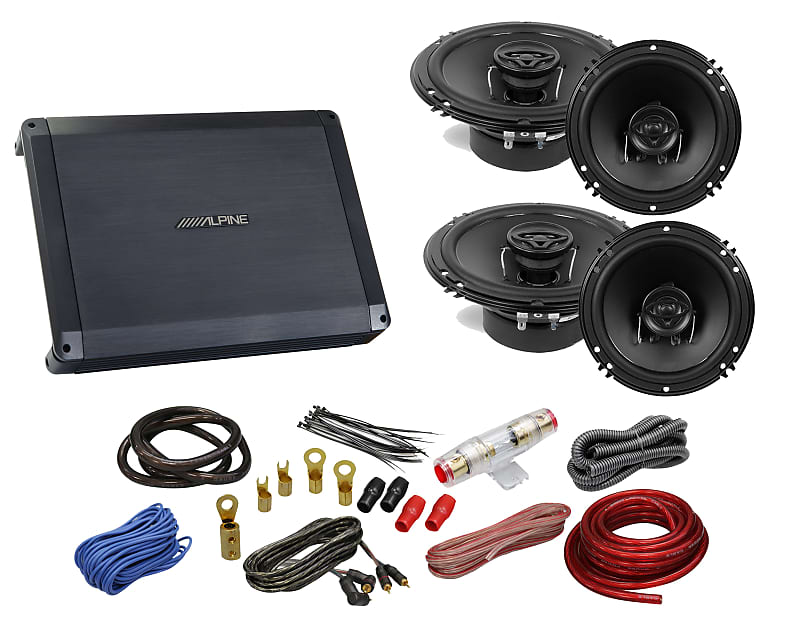 Alpine 4Channel Class A/B Car Audio Amplifier & 2 pairs | Reverb