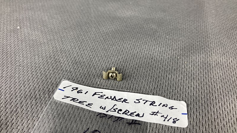 1961 Fender String Tree and Mounting Screw #418 Original | Reverb