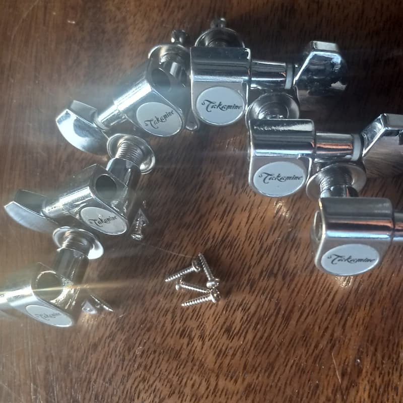 Takamine 3 X 3 Chrome Guitar Tuning Machines | Reverb