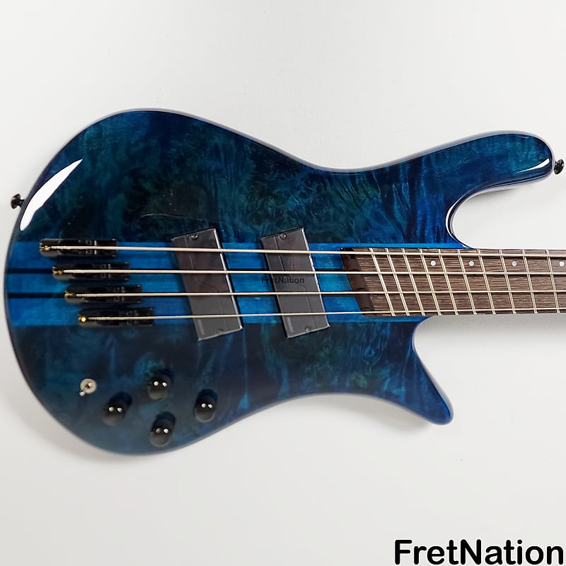 Spector Dimensions 4-String Multi-Scale Bass Black & Blue | Reverb