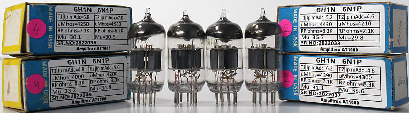 6H1N 6N1P NOS tubes Russian 6 V dual triode 6922 ECC88 | Reverb UK