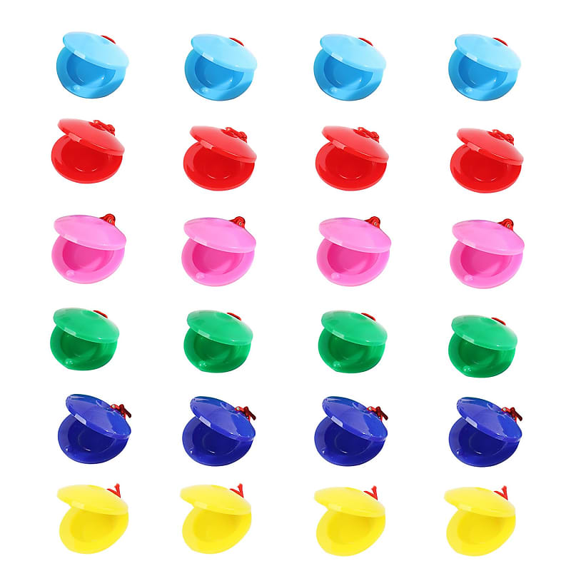 24Pcs Finger Castanets Plastic Musical Castanets Percussion | Reverb