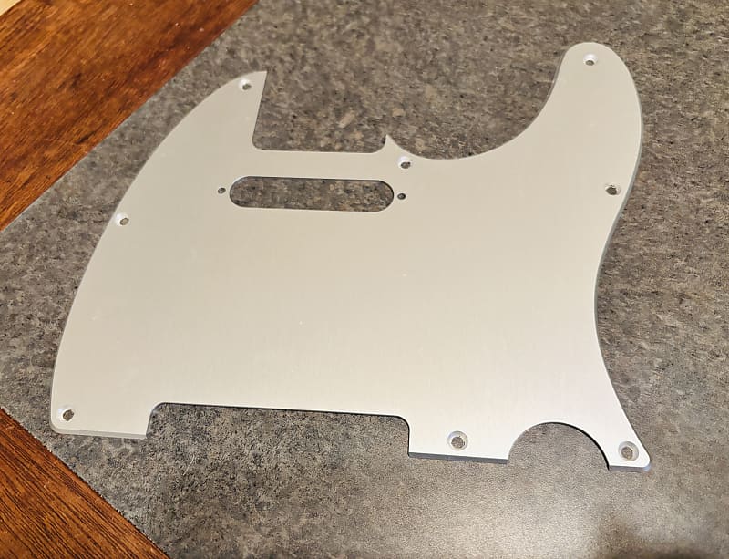 Pickguard Anodized aluminum silver telecaster model | Reverb
