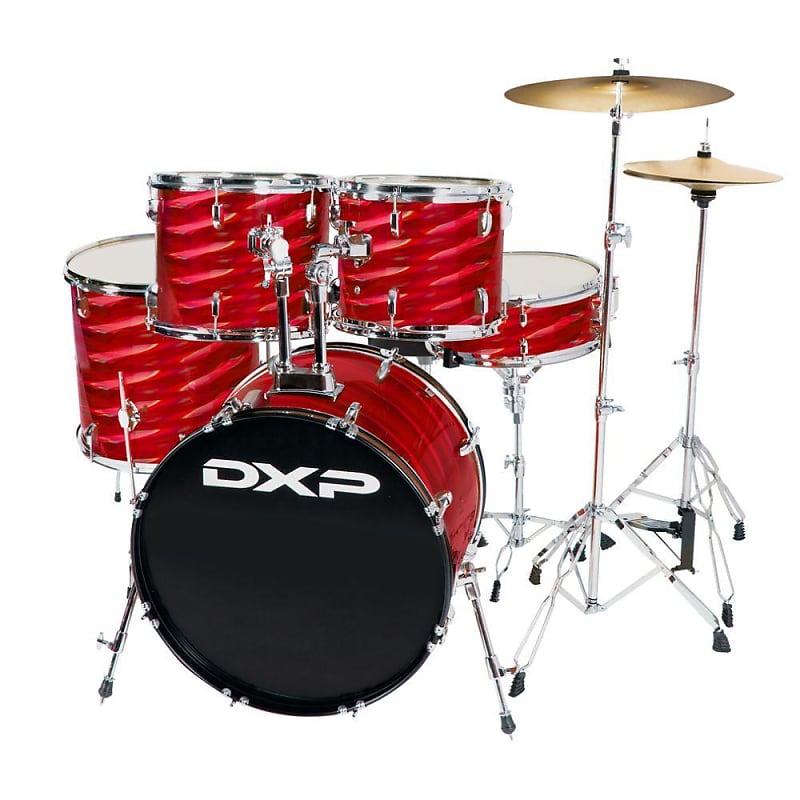 DXP Pioneer Series Drum Kit Pack - 3D Laser Red | Reverb