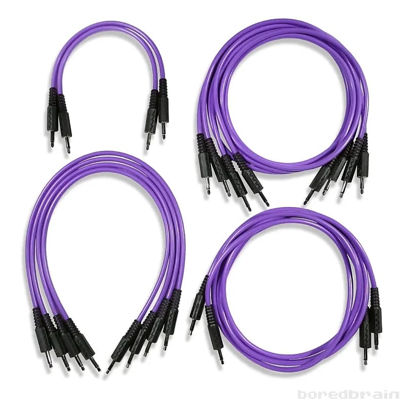 Boredbrain Music Euro Rack Cables 2022 - Purple & Grey | Reverb