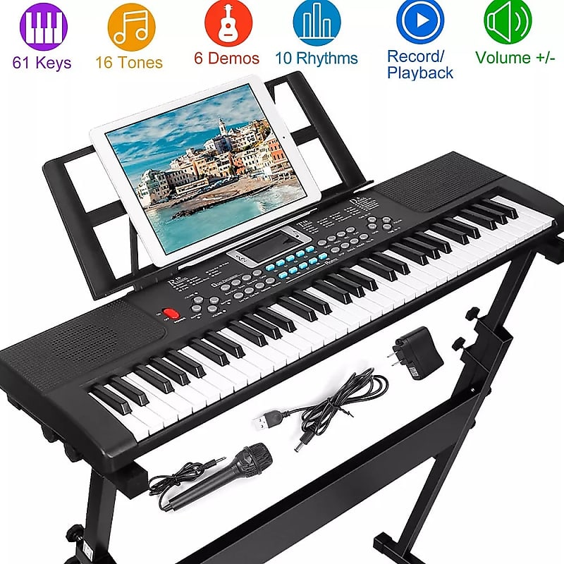 61-Key Digital Music Piano Keyboard Electronic Musical | Reverb