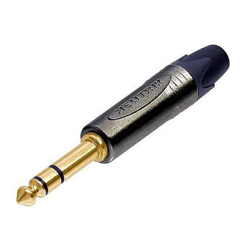 Neutrik NP3X-B-D 1/4" Stereo Professional Phone Plug - Gold | Reverb
