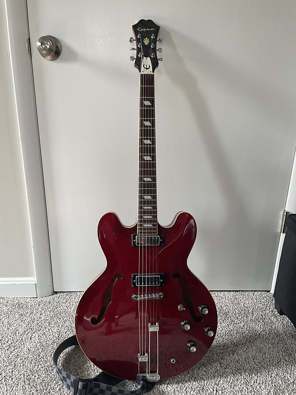 Epiphone Riviera (Made in Korea) - Cherry Red | Reverb