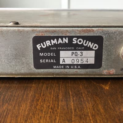 Furman PQ3 Green Parametric Equalizer 1976 | Reverb