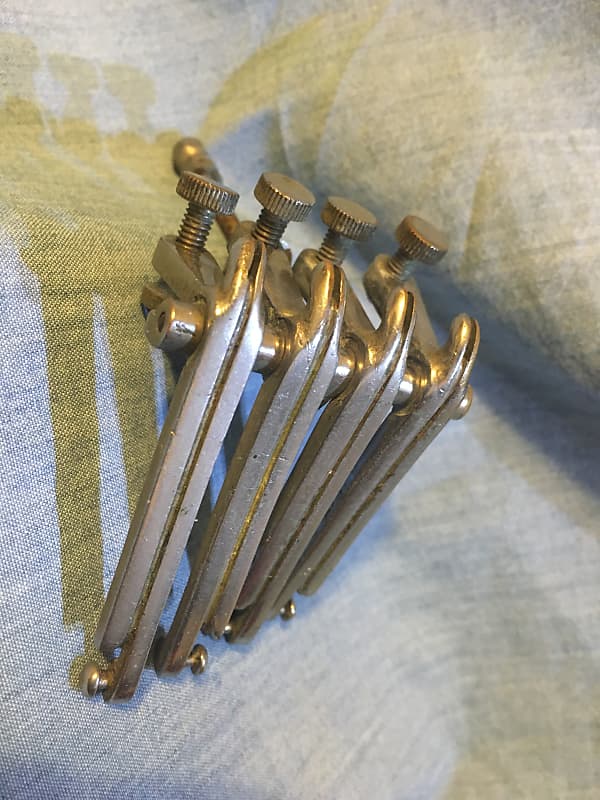 1920's Oettinger 4 String Tailpiece Nickel | Reverb