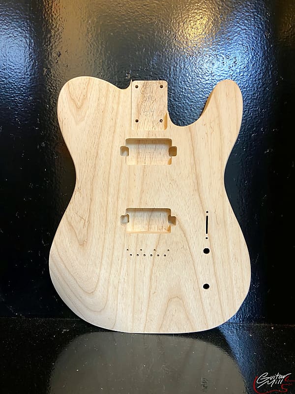 Guitar Mill T-Style Body / 2 pc. Swamp Ash / x2 PAF / Rear | Reverb
