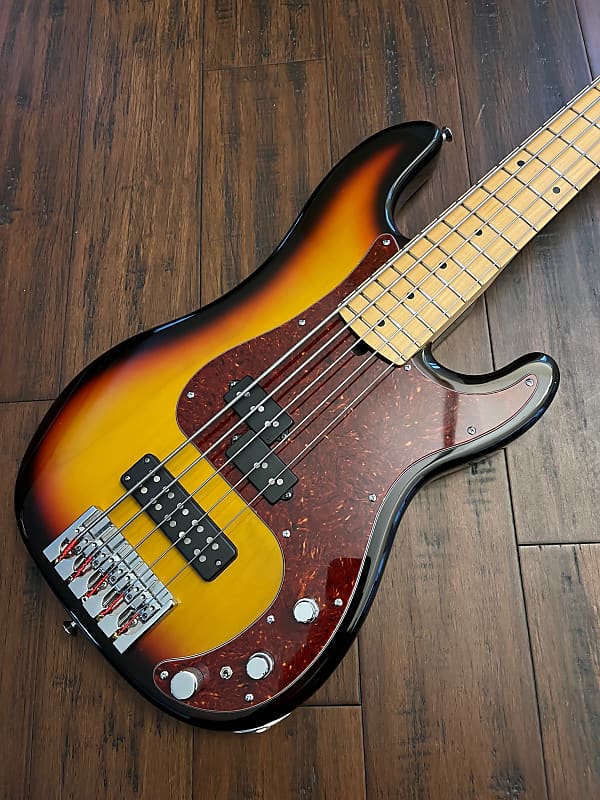USA Custom Guitars P/J 5-string Bass - Sunburst | Reverb