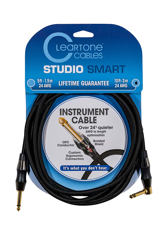 Cleartone 10-Foot Studio Smart Instrument Cable, | Reverb