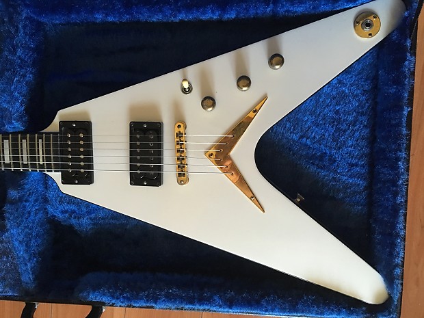 Dean Flying V 1982 Refinished -White - Scott Dalhover | Reverb