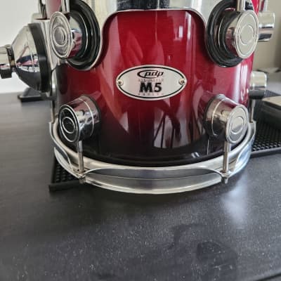 PDP M5 10" Cherry to Black Fade Rack Tom PDP mid 2000's - | Reverb