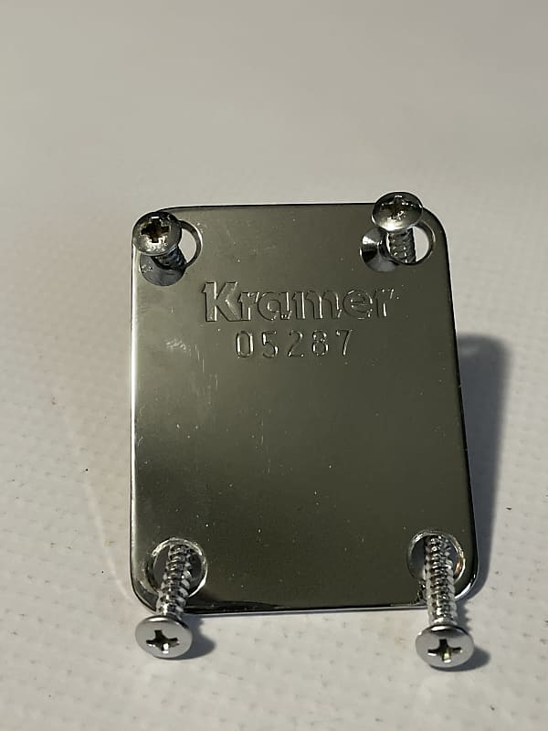 1980's Japan Kramer Focus 3000 Series Guitar Chrome Neckplate | Reverb