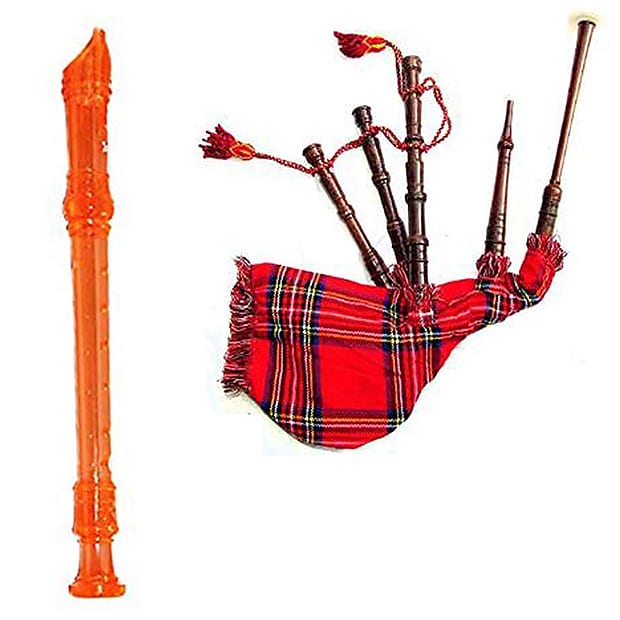 Jr Playable Bagpipes with Orange Recorder | Reverb UK