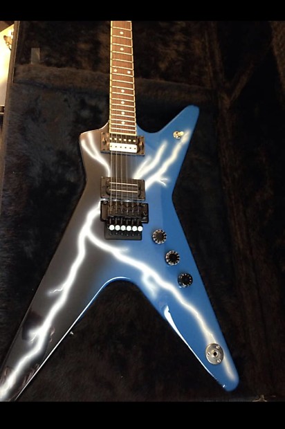 Dean ML (Dean From Hell) Blue Lightning Bolt | Reverb