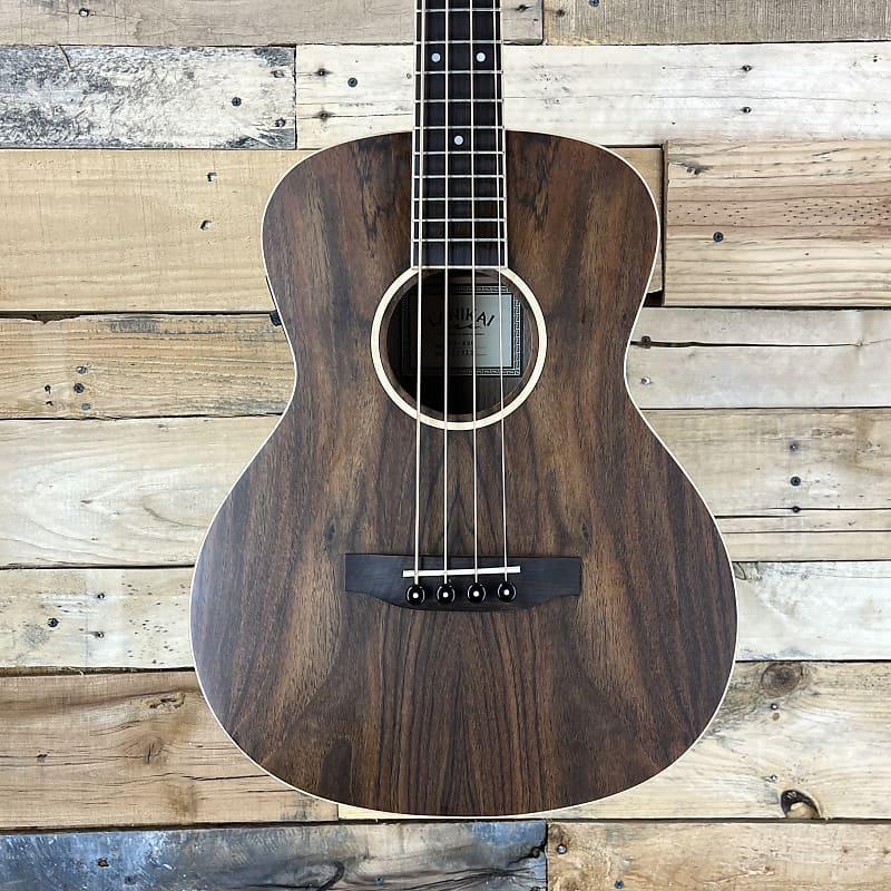 Lanikai Fb Ebu Figured Bocote Bass Acoustic Electric Ukulele Reverb
