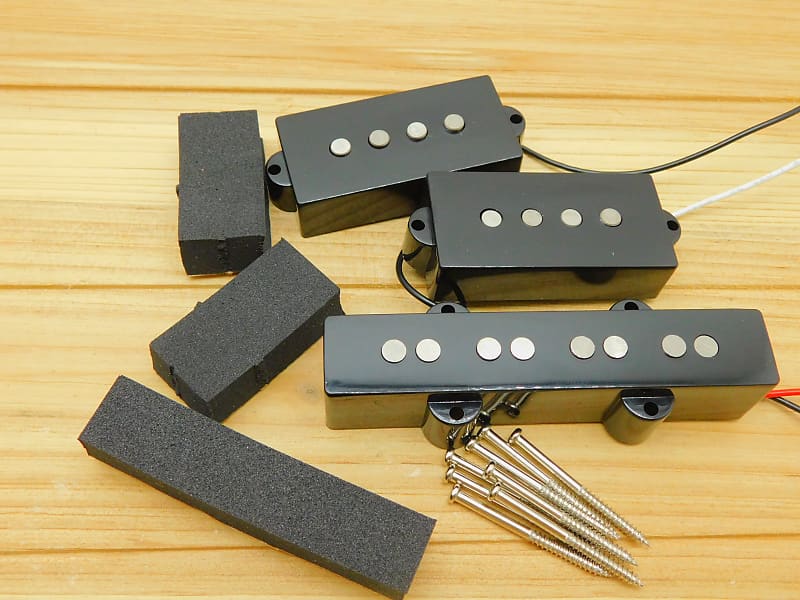 Guitar Madness The Standard PJ Bass Pickup Set Alnico V | Reverb