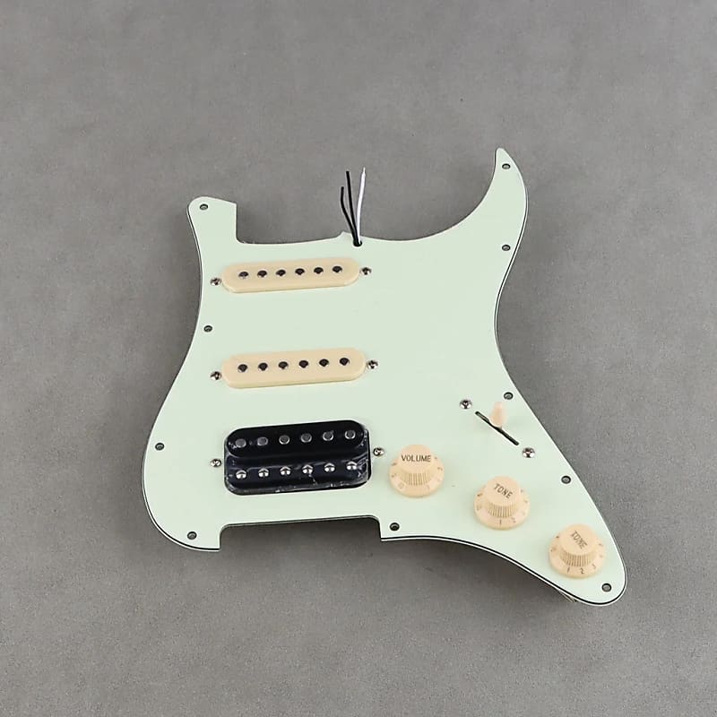HSS Mint Green Guitar Strat Style Loaded Prewired Pickguard | Reverb